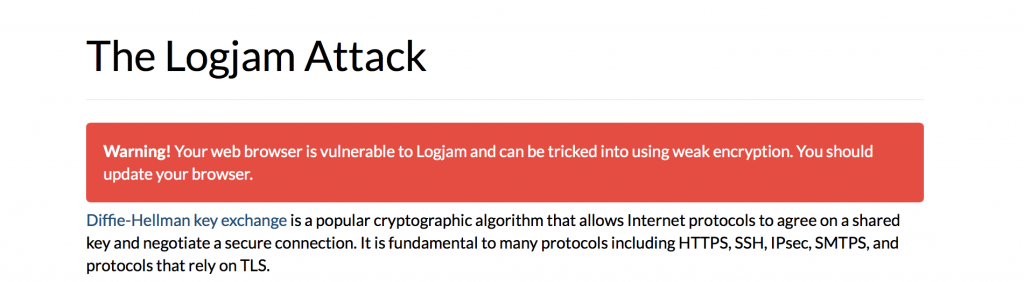 TLSプロトコルに関する脆弱性「Logjam」に気をつけましょう | Trusted Design